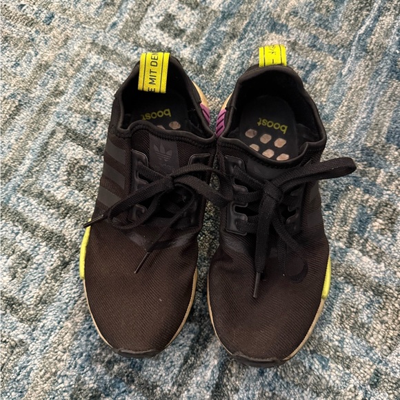 adidas | Shoes | Adidas Black And Yellow Boost Sneakers | Poshmark